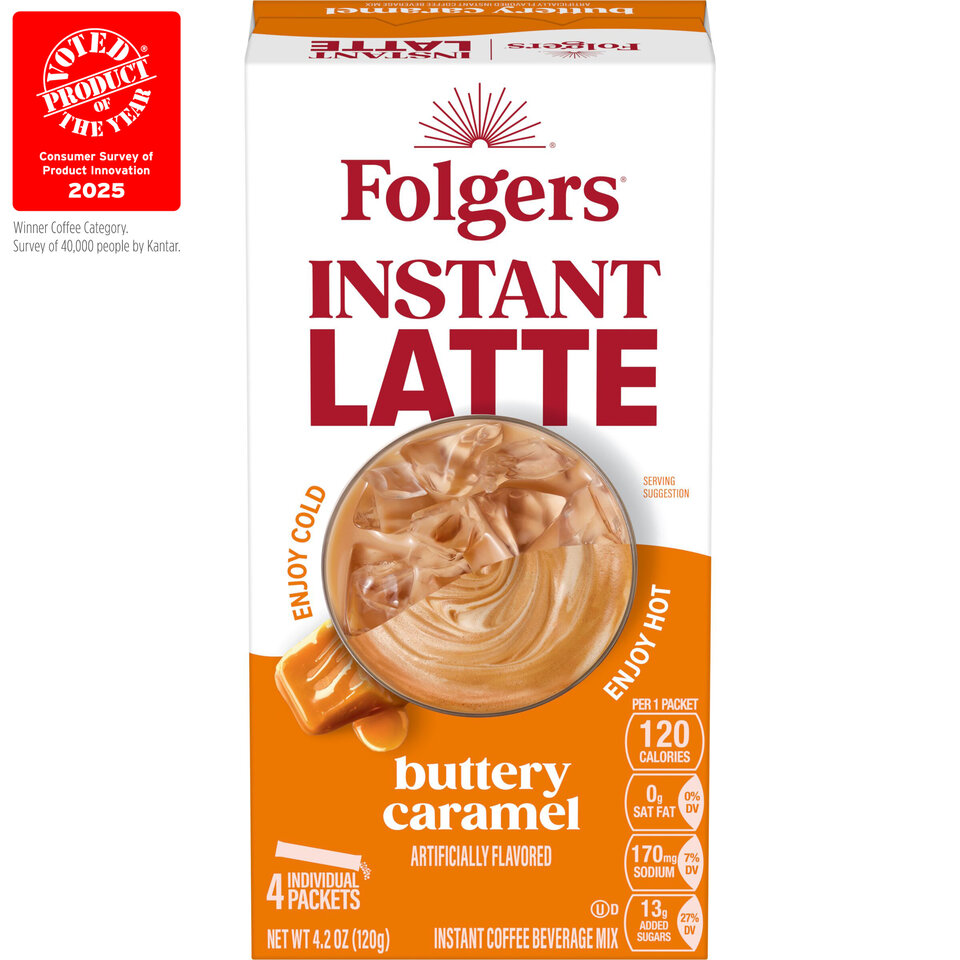 Folgers® Buttery Caramel Artificially Flavored Latte Mix Packets