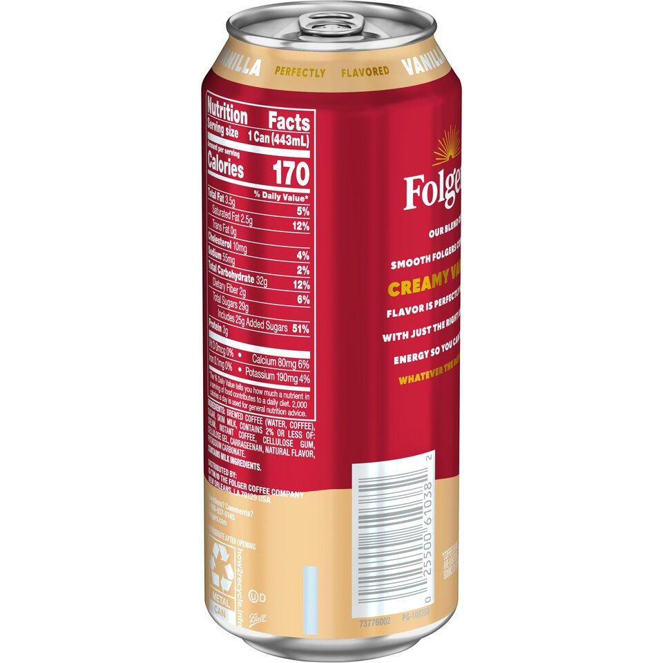 Vanilla Flavored Ready-to-Drink Coffee Beverage