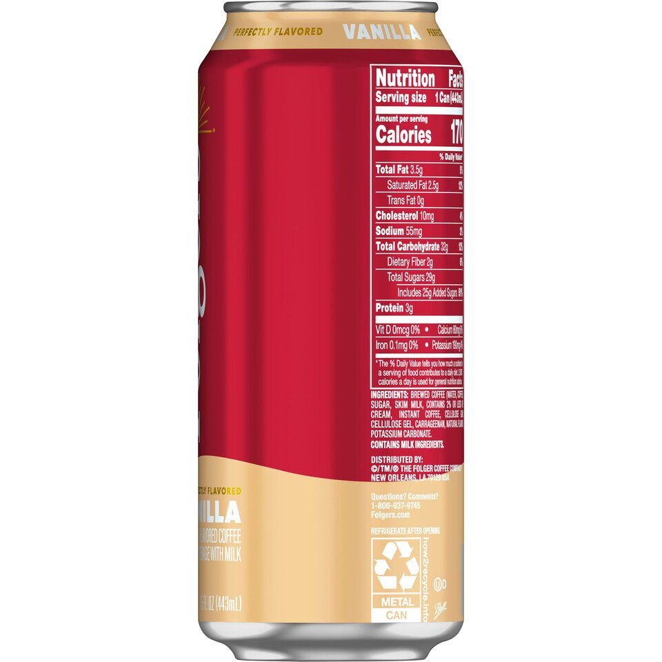 Vanilla Flavored Ready-to-Drink Coffee Beverage