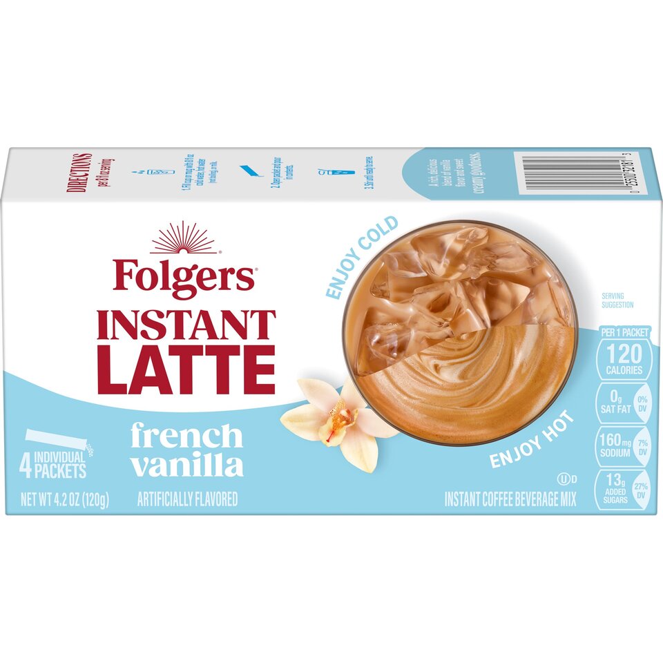 Folgers® French Vanilla Artificially Flavored Latte Mix Packets